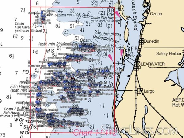 3D Clearwater Sample – StrikeLines Fishing Charts