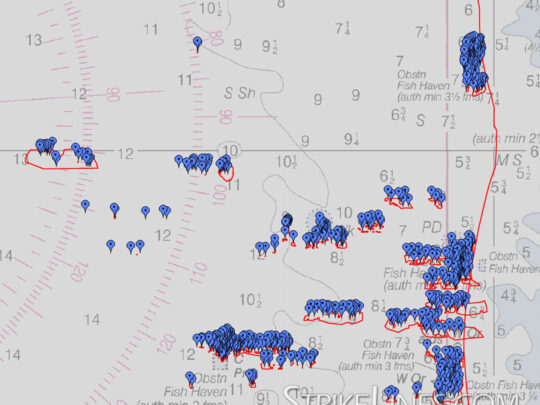 Pensacola – Escambia Public Reefs – StrikeLines Fishing Charts