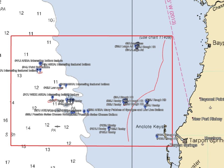 Pensacola – Escambia Public Reefs – StrikeLines Fishing Charts