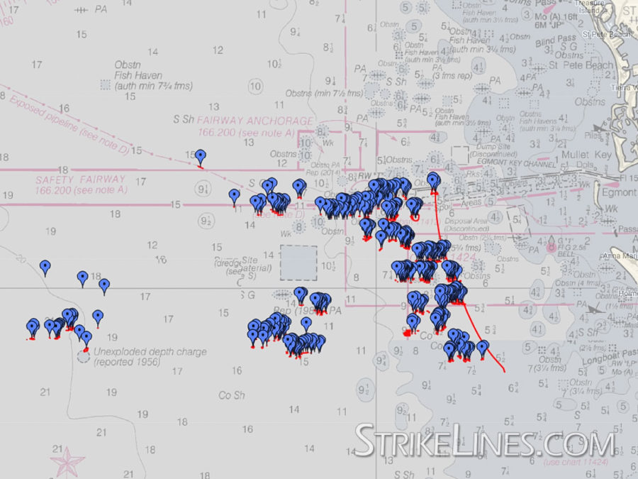 3D Pulley Ridge – Southwest Florida – StrikeLines Fishing Charts