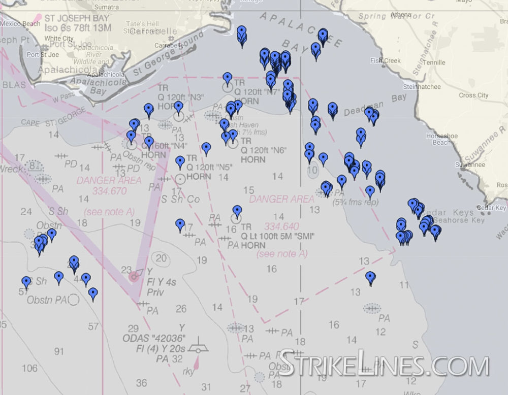 Big Bend Offshore – StrikeLines Fishing Charts