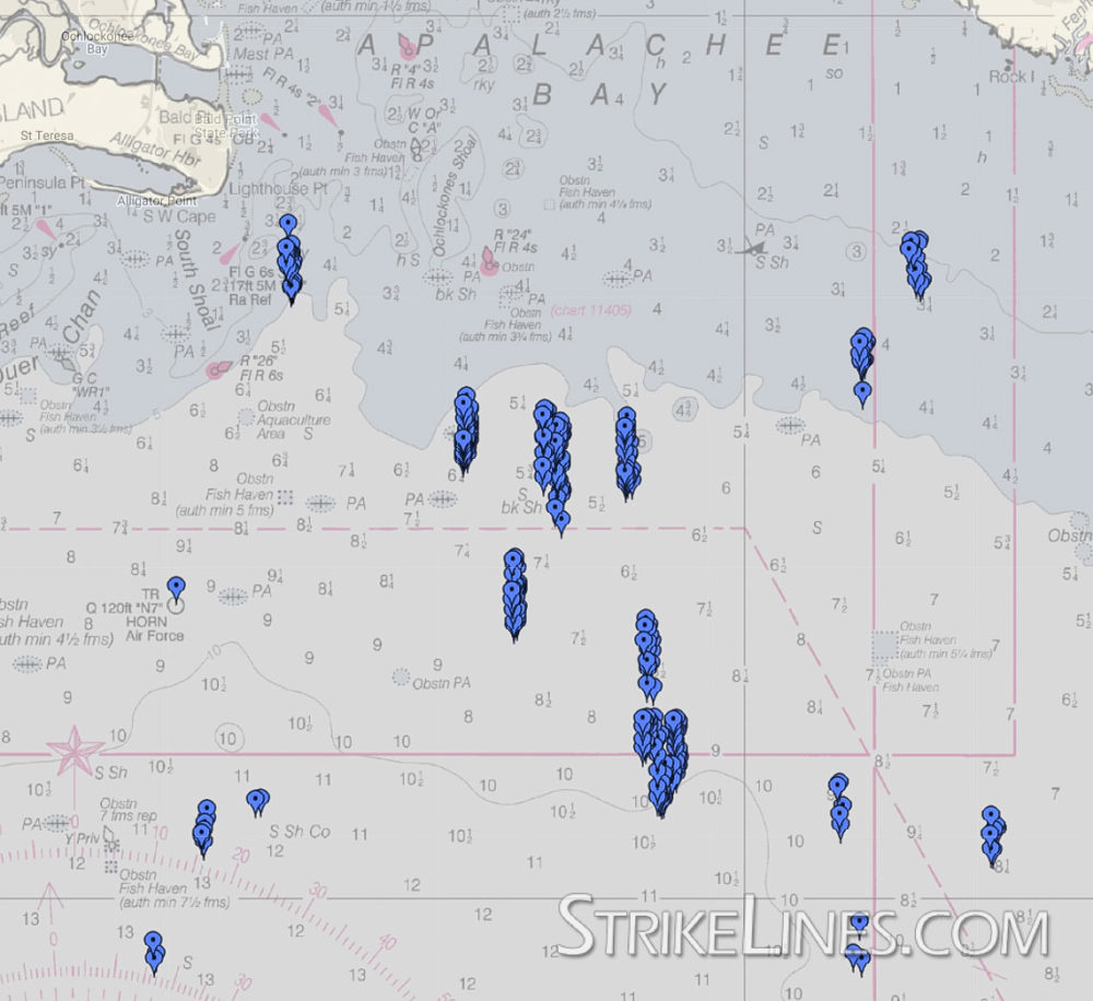 Big Bend Offshore – StrikeLines Fishing Charts