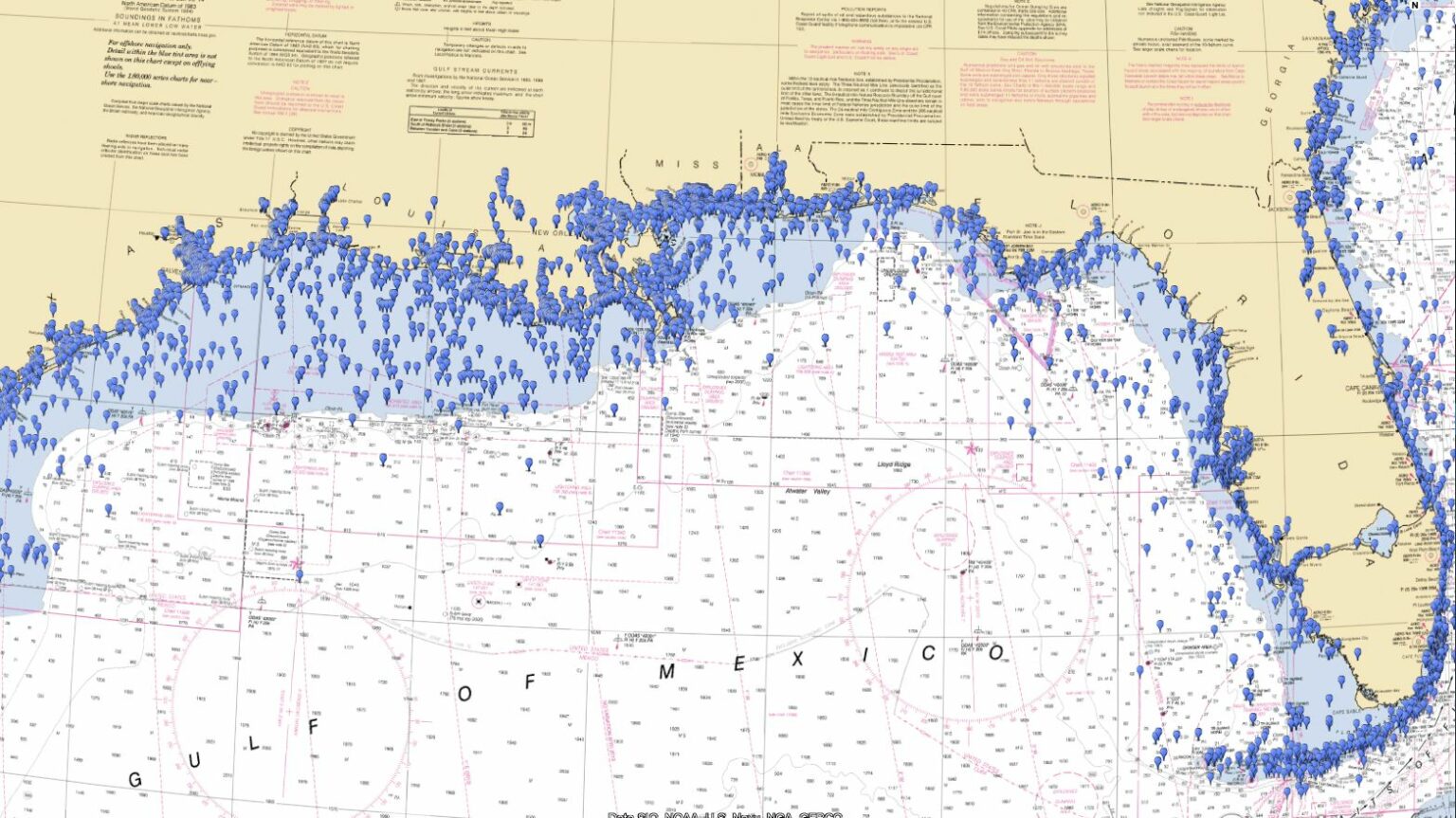 NOAA ENC Wrecks for Fishing and Diving – StrikeLines Fishing Charts